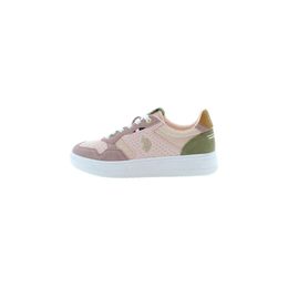 U.S. Polo Assn. Sneaker Damen Gr&ouml;&szlig;e 42 hellbraun / oliv / ros&eacute;