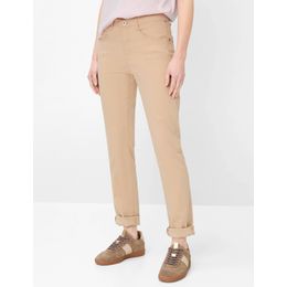 5-Pocket-Jeans Brax "Style CAROLA", Damen, Gr. 38K (19), Kurzgr&ouml;&szlig;en, hellbeige, Denim/Jeans, 45% Baumwolle, 44% Lyocell, 9% Elastomultiester, 2% Elasthan, Jeans 5-Pocket-Jeans