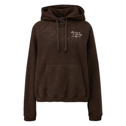 QS Sweatshirt Damen Gr&ouml;&szlig;e XXL dunkelbraun / wei&szlig;