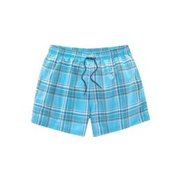 H.I.S. H.I.S Badeshorts Herren Gr&ouml;&szlig;e M hellblau / dunkelblau / rot / wei&szlig;