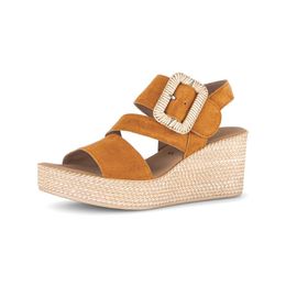 Keilsandalette Gabor "Keilsandalette", Damen, Gr. 39, orange, Schuhe