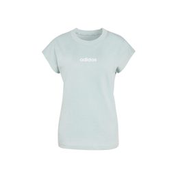 adidas Sportswear Funktionsshirt 'Essentials' Damen Gr&ouml;&szlig;e S rauchblau / wei&szlig;