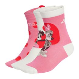 adidas Sportswear Socken 'Disney Minnie Mouse' M&auml;dchen Gr&ouml;&szlig;e 25/27 pink / rot / schwarz / wei&szlig;