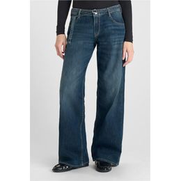 Bequeme Jeans Le Temps Des Cerises "LAURYN", Damen, Gr. 27, EURO-Gr&ouml;&szlig;en, dunkelblau, 100% Baumwolle, unifarben, Jeans, mit Bootcut-Schnitt