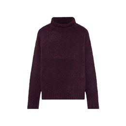 Senses.the Label Boucl&eacute; Pullover mit Stehkragen Damen Gr&ouml;&szlig;e M/L dunkelrot