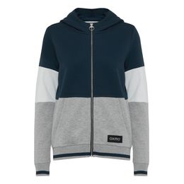 oxmo Sweatjacke 'Anna' Damen Gr&ouml;&szlig;e XXL grau / hellgrau / gr&uuml;n
