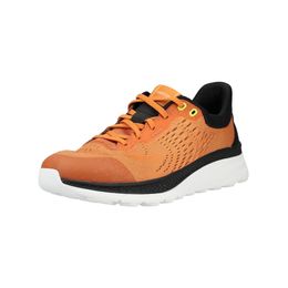Sneaker Geox "Geox Sneaker Textil", Herren, Gr. 42, schwarz, orange, Textil, Schuhe Sneaker