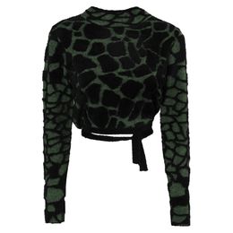 Influencer Pullover Damen Gr&ouml;&szlig;e S gr&uuml;n / schwarz