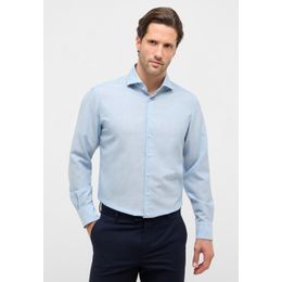 Langarmhemd Eterna "MODERN FIT", Herren, Gr. 39, Normalgr&ouml;&szlig;en, himmelblau, 17% Leinen, 83% Wolle (Merino), tailliert, Manschette, Hemden, EASY IRON (b&uuml;gelleicht)