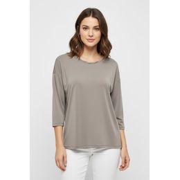 3/4-Arm-Shirt Only "ONLHANNAH 3/4 TOP JRS", Damen, Gr. L, cinder, Jersey, Obermaterial: 67% Viskose, 33% Polyester, unifarben, regular fit, Rundhals, Shirts 3/4-Arm-Shirt