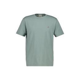 T-Shirt Gant "T-Shirt Reg Shield 1er Pack", Herren, Gr. XXL, gr&uuml;n (eukalyptus (ceramic grau)), Obermaterial: 100% Baumwolle CO., Shirts T-Shirt
