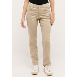 Straight-Jeans Angels "DOLLY", Damen, Gr. 42, L&auml;nge 28, sand, Web, Obermaterial: 89% Baumwolle, 8% Polyester, 3% Elasthan, Jeans Straight-Jeans