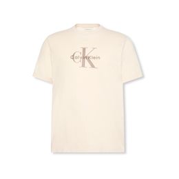 Calvin Klein Jeans T-Shirt 'Hero' Herren Gr&ouml;&szlig;e XL creme / umbra / mokka