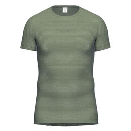 Unterhemd Ammann "T-Shirt Day Classic / Jeans Feinripp", Herren, Gr. 14, N-Gr, gr&uuml;n (forst), Obermaterial: 75% Baumwolle CO. 25% Polyester PES., Unterhemden Unterhemd