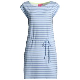 Minikleid SALZHAUT "Kurzes Kleid (Mini) LUUR", Damen, Gr. L, EURO, blau (ice blau), Obermaterial: 100% Baumwolle CO., Kleider Minikleid