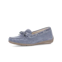 Mokassin Gabor "Mokassin", Damen, Gr. 38,5, blau, Schuhe Mokassin
