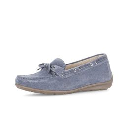 Mokassin Gabor "Mokassin", Damen, Gr. 41, blau, Schuhe Mokassin