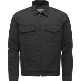Hemdjacke Ragwear "Dyphner YOUMODO", Herren, Gr. L (52), schwarz, Obermaterial: 80% Polyester, 20% Nylon. Innenfutter: 100% Polyester, gerade h&uuml;ftbedeckend, &Auml;rmel mit &Auml;rmelschlitz abgesteppte Kante mit Druckknopf,verstellbar, Jacken, Wasserabweisende &Uuml;bergangsjacke mit Hemdkragen