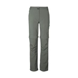 Zip-off-Hose Killtec "KOS 187 KG WMN PNTS", Damen, Gr. 22, Kurzgr&ouml;&szlig;en, gr&uuml;n, Obermaterial: 92% Polyester, 8% Elasthan, Hosen, Abzippbare Funktionshose mit Komfort-Stretch, schnelltrocknend