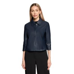 Jackenblazer Betty Barclay "Damen mit Rei&szlig;verschluss", Damen, Gr. 36, dunkelblau, Obermaterial: 100% Polyurethan, 100% Polyester, gerade normal, Blazer
