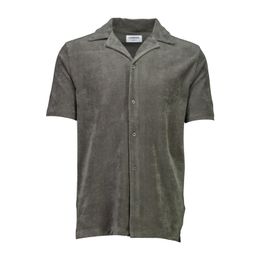 Flanellhemd LINDBERGH "Freizeithemd Relaxed Fit", Herren, Gr. L, Normalgr&ouml;&szlig;en, lt army, Obermaterial: 80% Baumwolle, 20% Polyester, Hemden