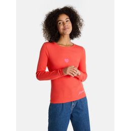 LIEBLINGSST&Uuml;CK LIEBLINGSST&Uuml;CK Damen Langarmshirt "TaraL"365, rot, Gr. XXXL, 95% Baumwolle, 5% Elasthan, Shirts, mit Baumwoll-Anteil