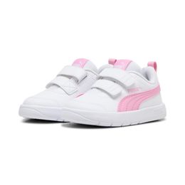 Sneaker Puma "COURTFLEX V3 V INF", M&auml;dchen, Gr. 23, Puma wei&szlig;, pink lila, Synthetik, unifarben, Schuhe Sneaker, f&uuml;r Kinder