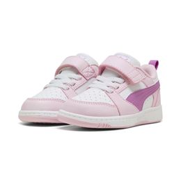 Sneaker Puma "Rebound V6 Low Sneakers Kinder", Kinder, Gr. 21, pearl pink mauve pop wei&szlig;, Obermaterial: Synthetik, Textil; Futter: Textil; Innensohle: Textil, Keine Angabe; Laufsohle: Gummi, Schuhe Sneaker