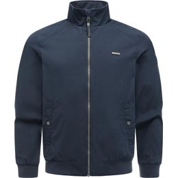 Outdoorjacke Ragwear "Izzyk YOUMODO", Herren, Gr. S (48), navy, Obermaterial: 65% Baumwolle, 35% Polyester. Innenfutter: 65% Polyester, 35% Baumwolle. &Auml;rmelfutter: 100% Polyester, gerade h&uuml;ftbedeckend, hoch geschlossener Ausschnitt, Rippstrickb&uuml;ndchen, Jacken Outdoorjacke, Leichte &Uuml;bergangsjacke mit Stehkragen