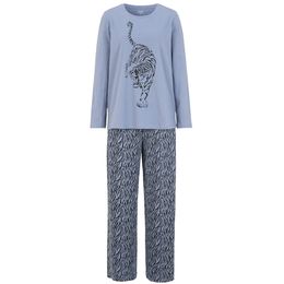 Cellbes Of Sweden Pyjama Damen Gr&ouml;&szlig;e XXL/XXXL blaumeliert Winterkleid