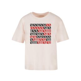 F4NT4STIC T-Shirt 'I love you 01001001 Binary Code Valentinstag' Damen Gr&ouml;&szlig;e 4XL rosa / rot / schwarz