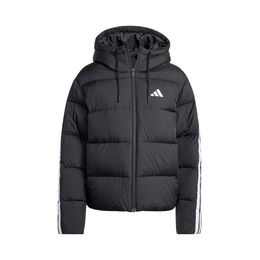 adidas Sportswear Outdoorjacke 'Ess' Damen Gr&ouml;&szlig;e M schwarz / wei&szlig; Winterjacke