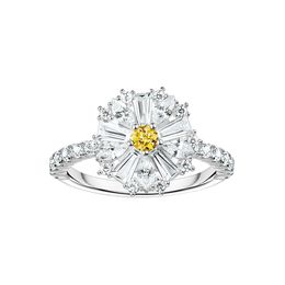 Thomas Sabo Ring 'Lovely Daisy' Damen Gr&ouml;&szlig;e 56 gold / silber / transparent