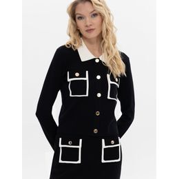 Passioni Strickjacke Damen Gr&ouml;&szlig;e L schwarz