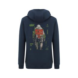 Oldskull Hoodie 'Wrldvibe Urban Jungle Graphic' Herren Gr&ouml;&szlig;e XXXL dunkelblau