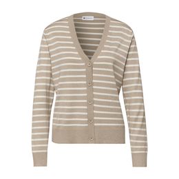 Street One Strickjacke Damen Gr&ouml;&szlig;e XXL beige / wei&szlig;