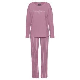 Vivance Pyjama 'Dreams' Damen Gr&ouml;&szlig;e XXS/XS altrosa / wei&szlig; Winterkleid