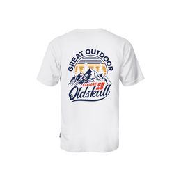 Oldskull T-Shirt 'Retro Great Outdoor Logo Graphic' Herren Gr&ouml;&szlig;e M wei&szlig;