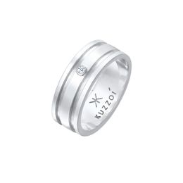 Kuzzoi Ring Diamant, Edelstein Ring Herren Gr&ouml;&szlig;e 62 silber