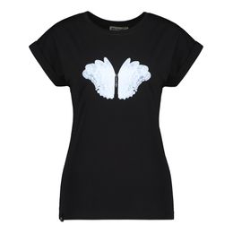 alife and kickin Alife & Kickin T-Shirt 'EnidAK P' Damen Gr&ouml;&szlig;e S pastellblau / schwarz / wei&szlig;