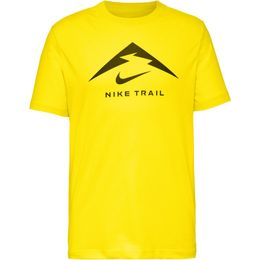 Nike Funktionsshirt 'Trail Logo' Herren Gr&ouml;&szlig;e XXL gelb / schwarz