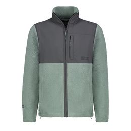 Sublevel Fleecejacke Herren Gr&ouml;&szlig;e S mint / schwarz