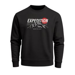 Neverless Sweatshirt 'Expedition Northlane' Herren Gr&ouml;&szlig;e 4XL schwarz