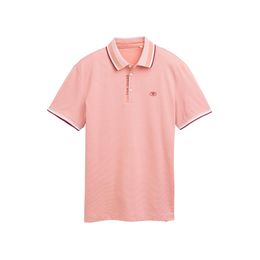 Tom Tailor Poloshirt Herren Gr&ouml;&szlig;e XXL koralle / kirschrot / wei&szlig;