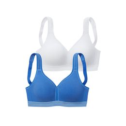 Petite Fleur BH Damen Gr&ouml;&szlig;e 85 himmelblau / wei&szlig;