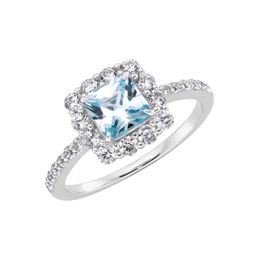 Giorgio Martello Milano Ring Damen Gr&ouml;&szlig;e 56 hellblau / silber / transparent