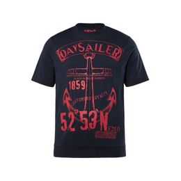 Men Plus T-Shirt Herren Gr&ouml;&szlig;e 6XL navy / rot
