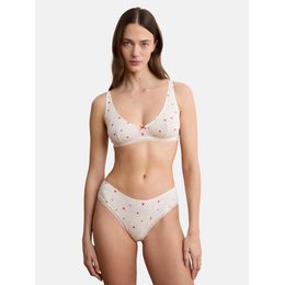 Etam Slip 'Vanity Gourman' Damen Gr&ouml;&szlig;e L rot / offwhite