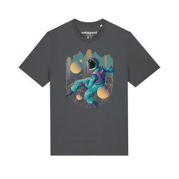 Watapparel Shirt 'Techno Astronaut' Herren Gr&ouml;&szlig;e L anthrazit / gr&uuml;n / lila