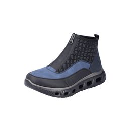 Rieker Stiefelette Damen Gr&ouml;&szlig;e 39 rauchblau / schwarz / wei&szlig; Winterschuhe